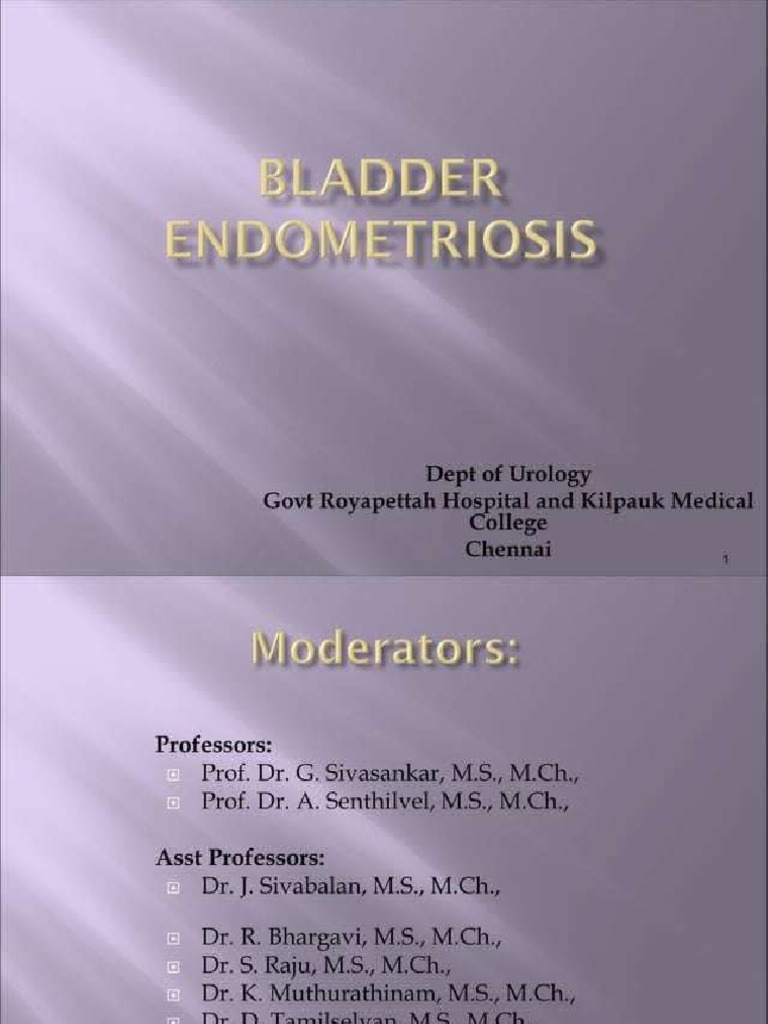 Uro Gynaecology - Bladder Endometriosis | PDF