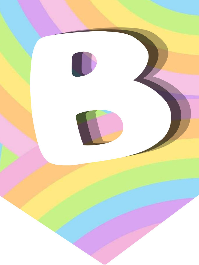 Banderin Bienvenidos - Arcoiris | PDF