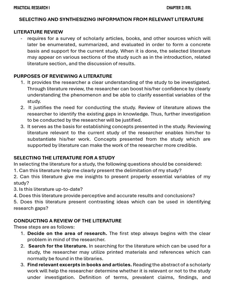 Chapter 2 Relevant Literature | PDF | Communication | Concept