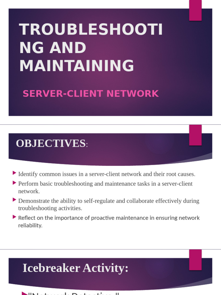 TROUBLESHOOTING AND MAINTAINING | PDF | Computer Network | Troubleshooting
