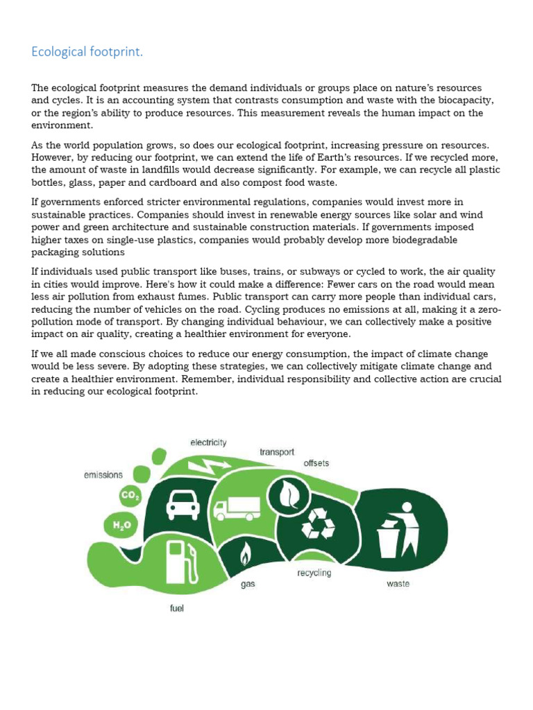 Ecological Footprint | PDF