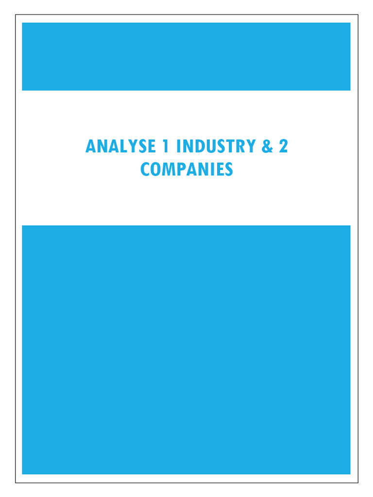 (Industry Analysis) Sakshi Kolambe | PDF | Stocks | Investing
