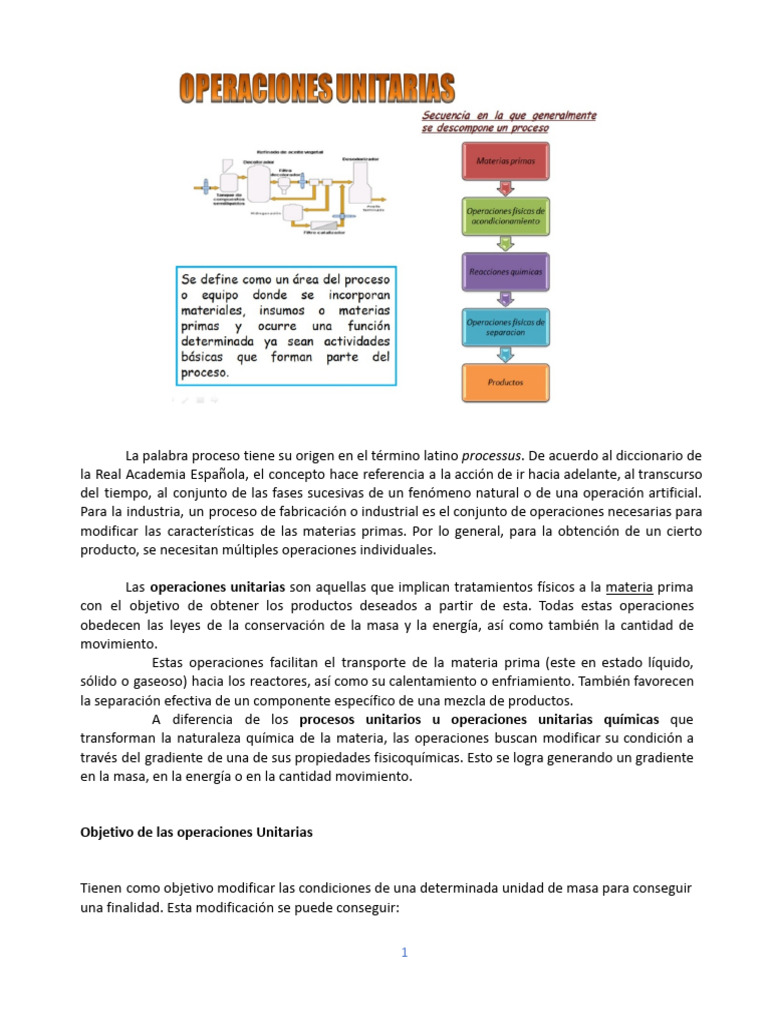 Operaciones Unitarias F-Sicas S | PDF | Importar | Masa