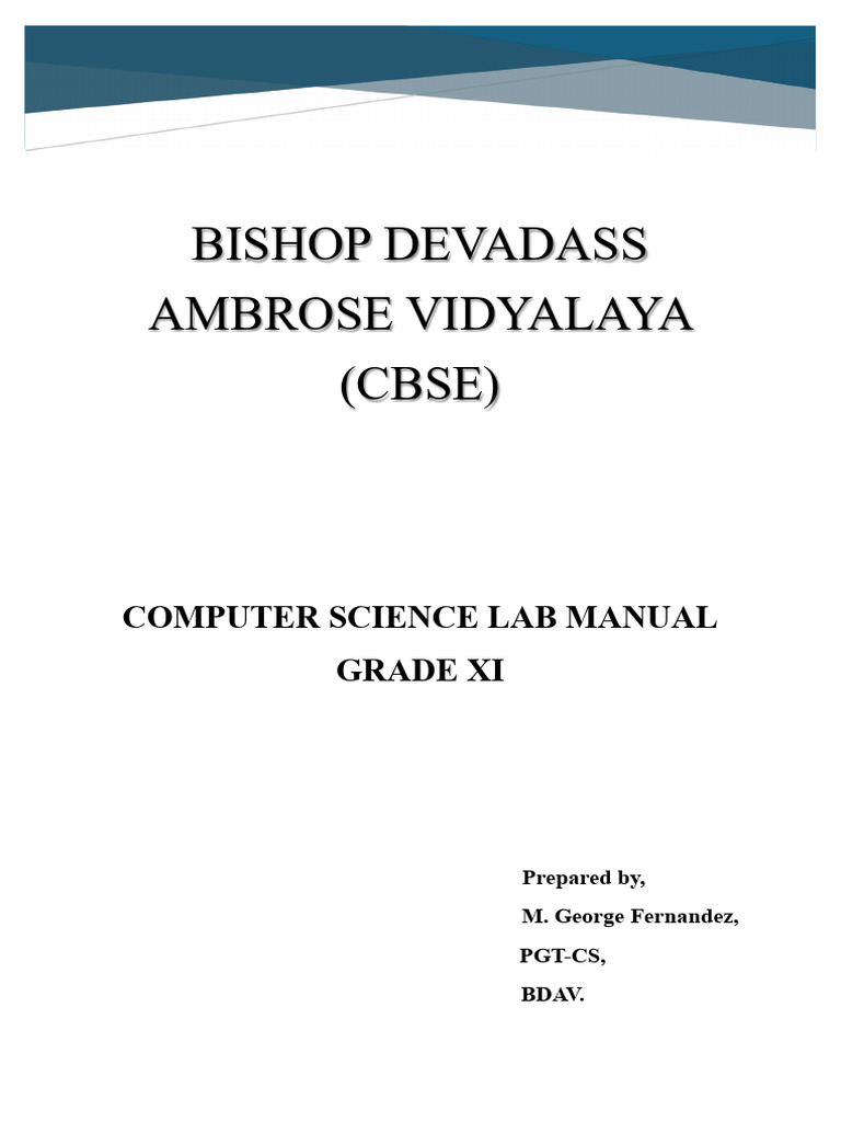 Grade XI CS Lab Manual | PDF | String (Computer Science) | Letter Case