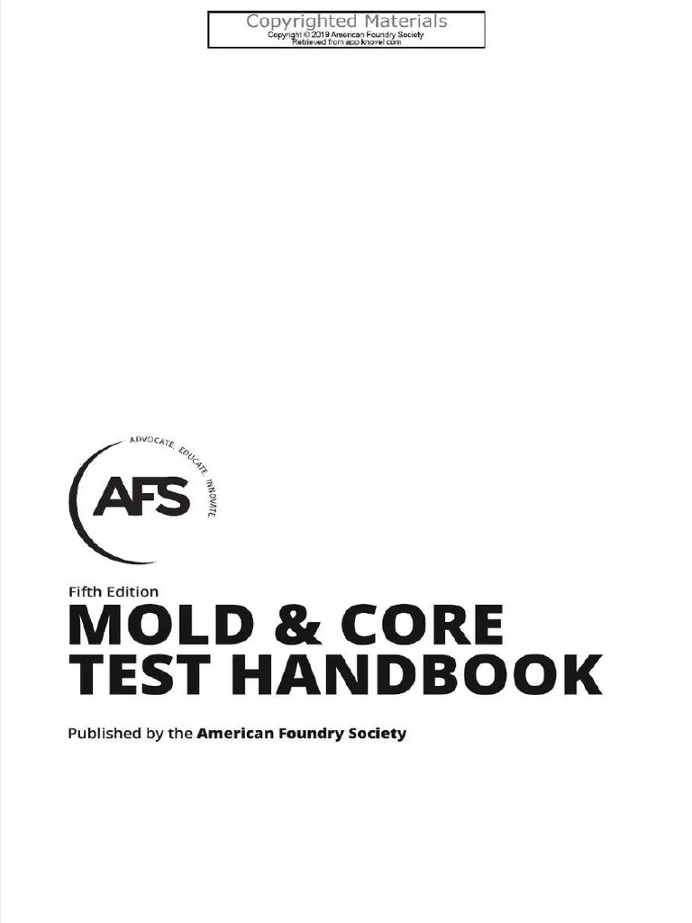 AFS Mold & Core Test Handbook | PDF | Calibration | Foundry