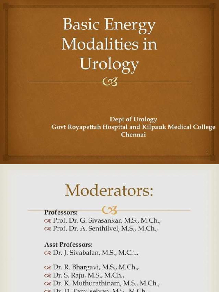 Uro instruments- energy modalities | PDF