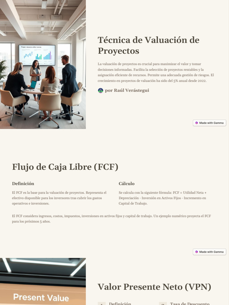 Técnicas de Valuación de Proyectos | PDF | Tasa interna de retorno ...