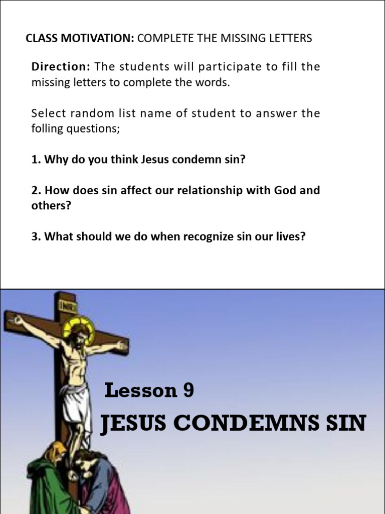 Jesus and the Nature of Sin | PDF | Eucharist | Sacraments