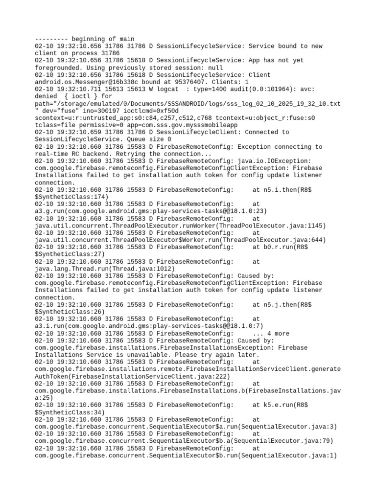 Firebase Remote Config Errors Log | PDF | Software | Alphabet Inc.