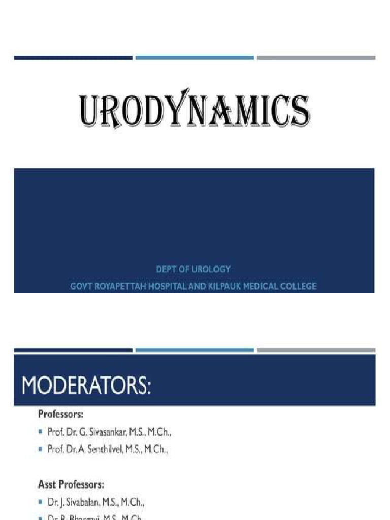 Urodynamics 1 | PDF
