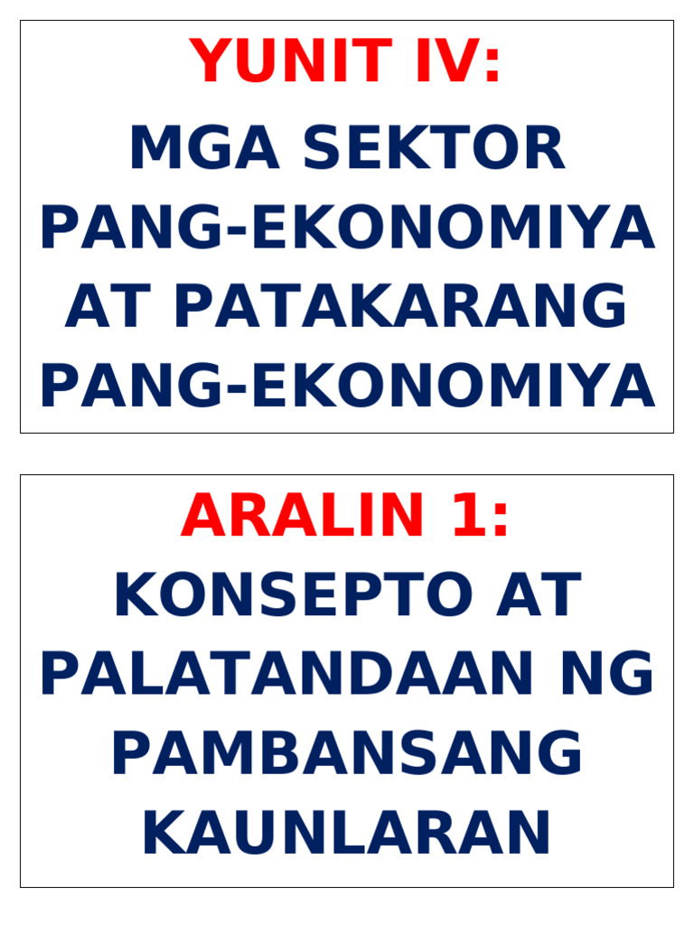 Pambansang Kaunlaran | PDF