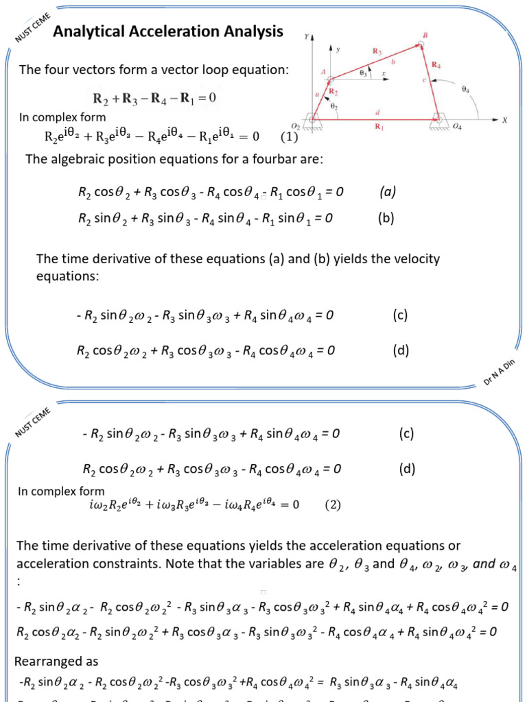 Analytical Acceleration Analysis | PDF | Acceleration | Equations