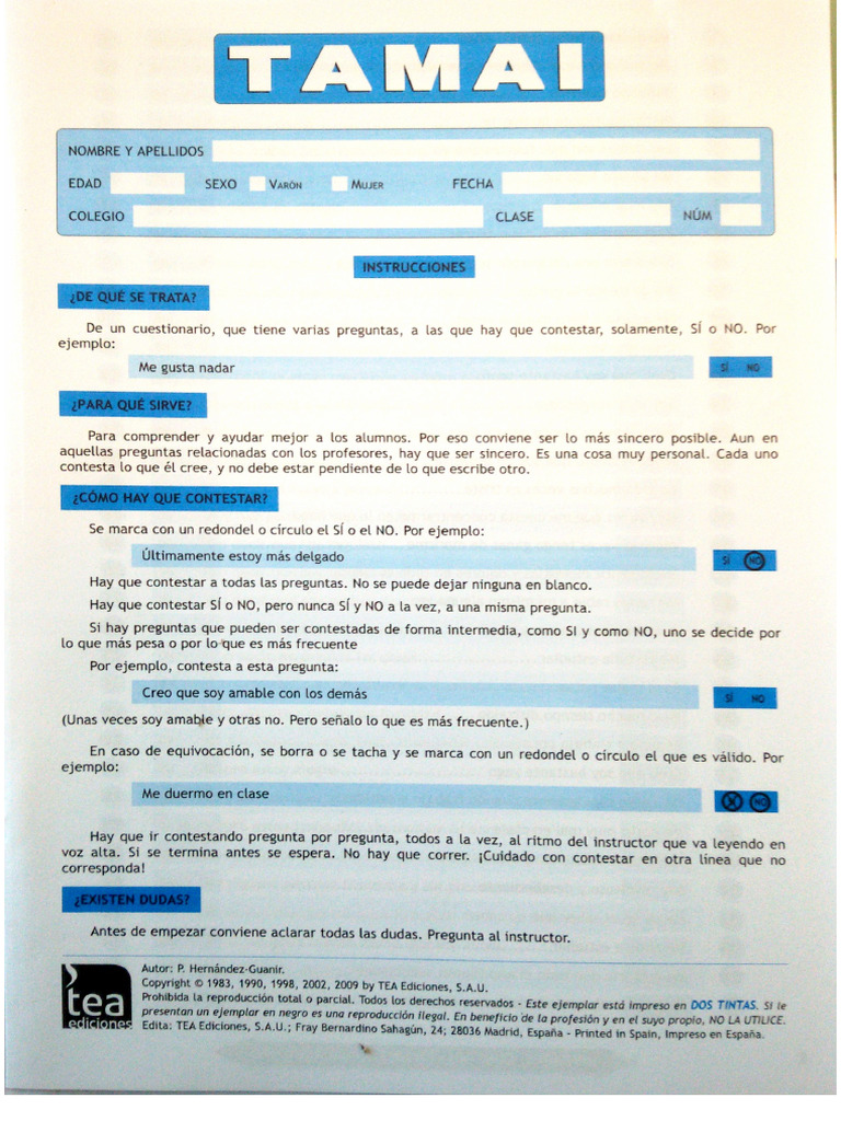 Tamai (Cuadernillo) | PDF