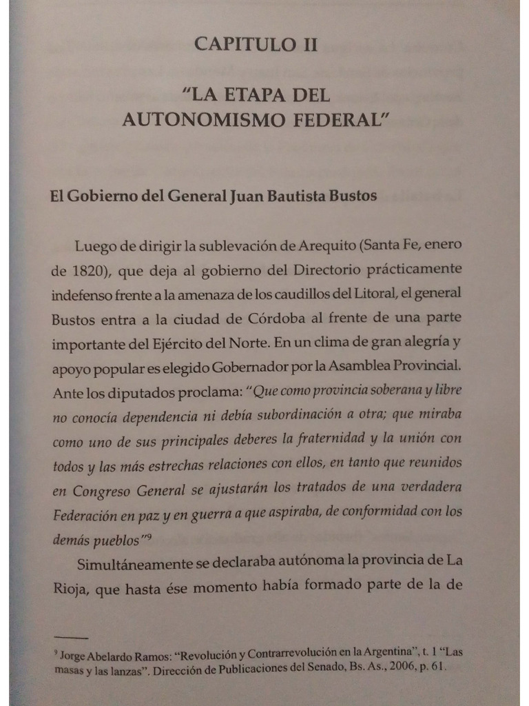 Primer Gobierno de Bustos | PDF
