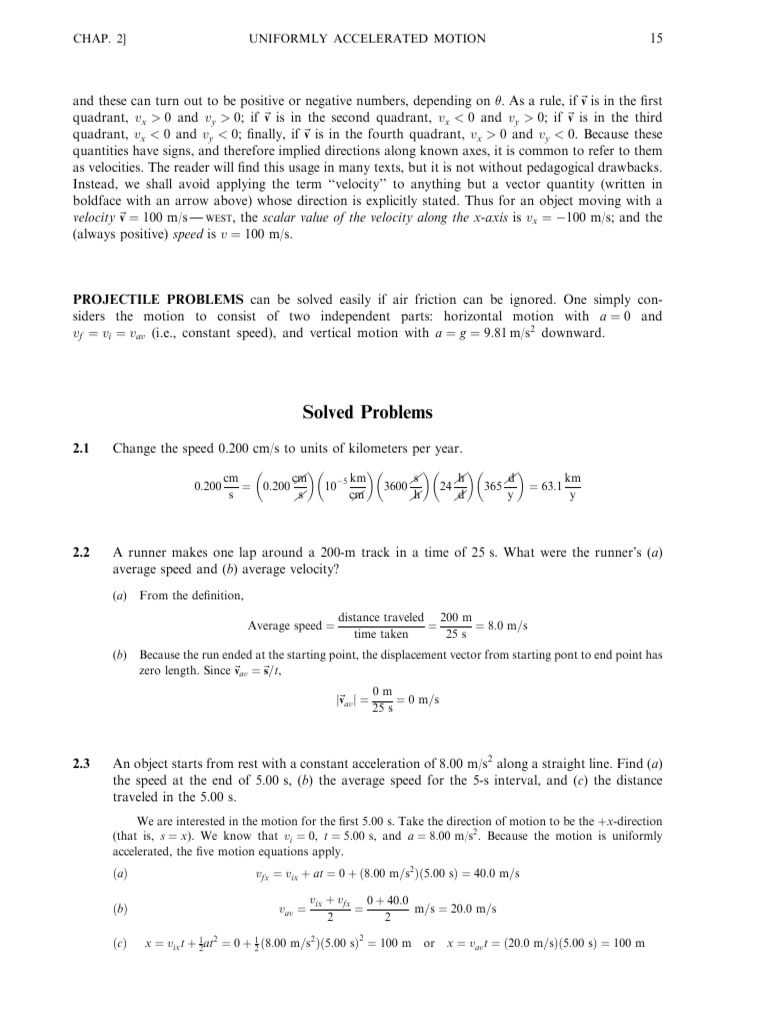 Uniformly Accelerated Motion | PDF | Mechanics | Classical Mechanics