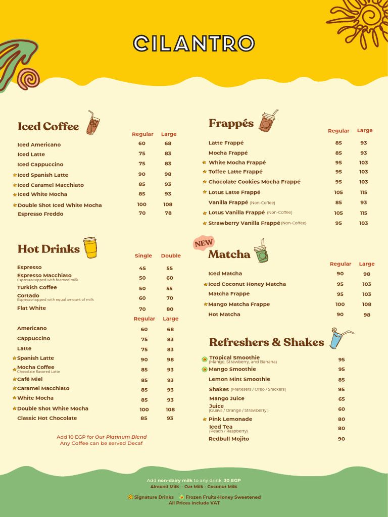 Hand Menu - Summer Theme App | PDF | Non Alcoholic Drinks | Drink