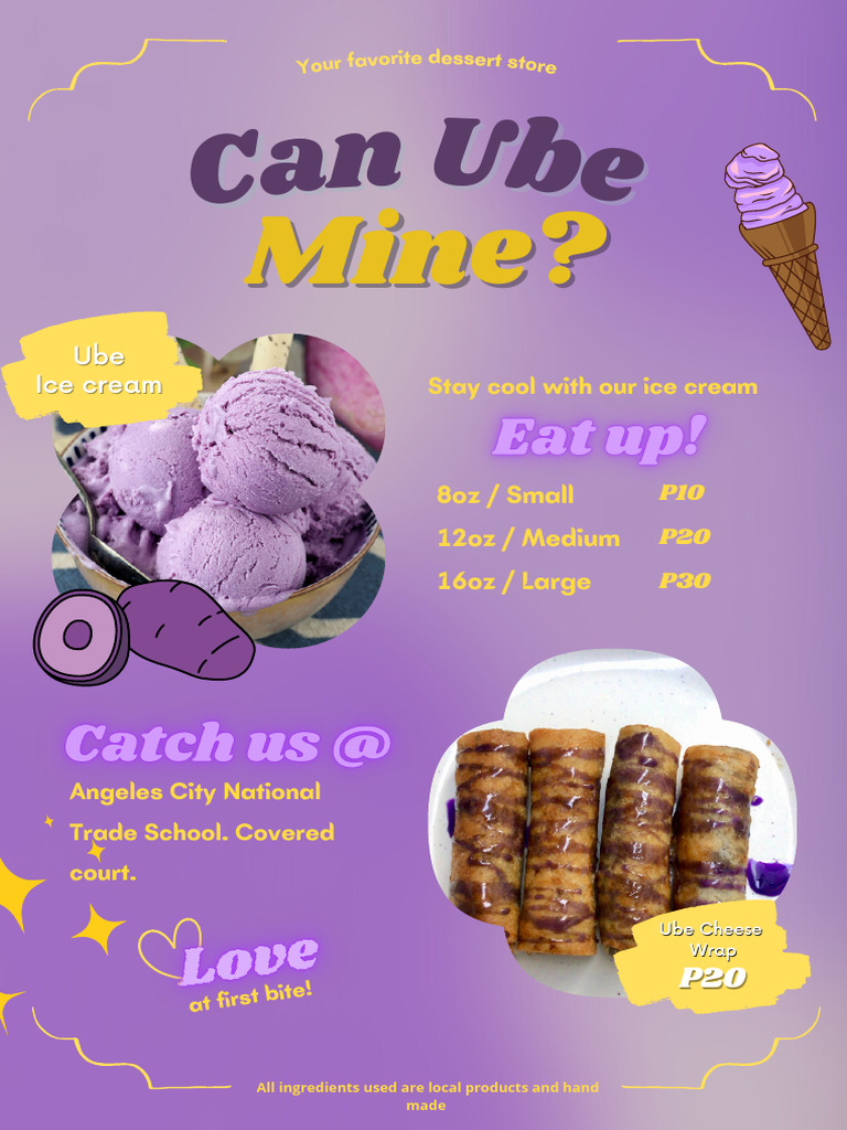 Ube Cheese Ice Cream Delights | PDF