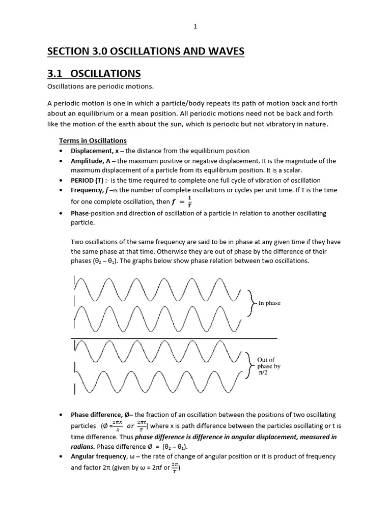 Oscillations and Waves Guide | PDF | Resonance | Damping