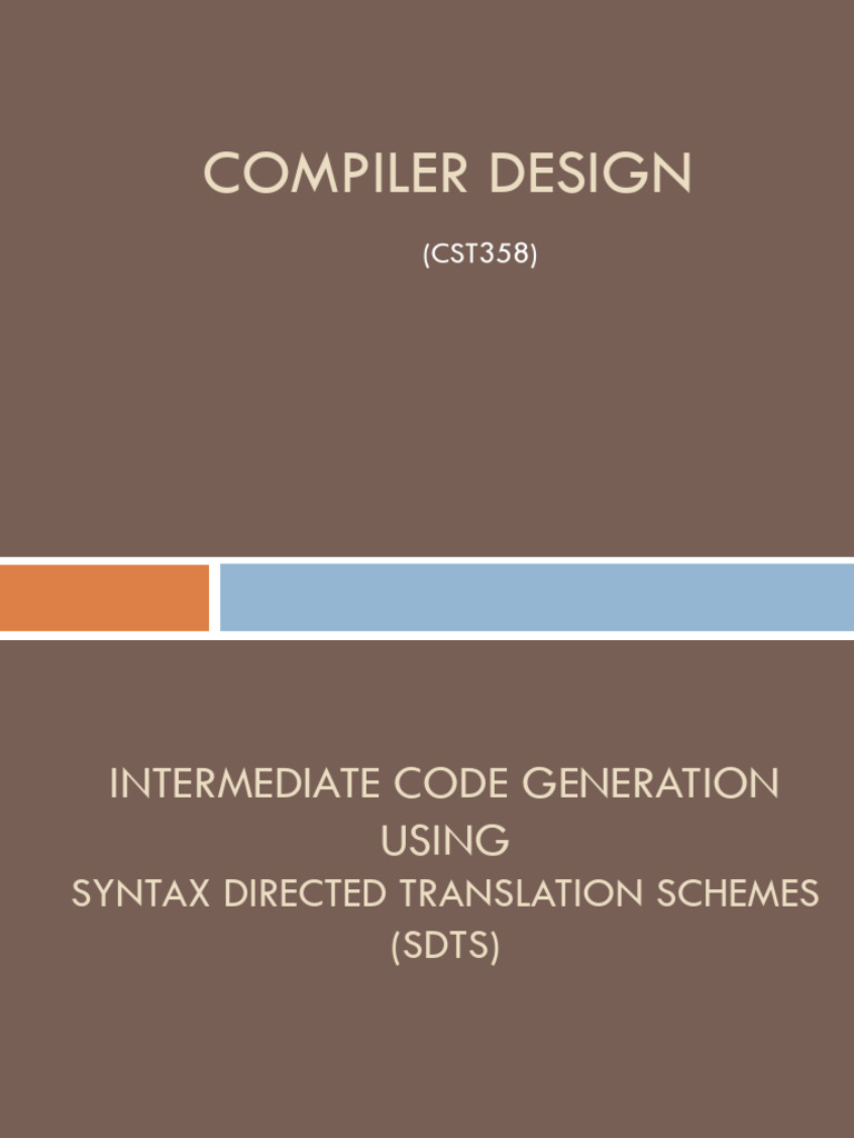 Intermediate Code Generation SDTS | PDF | Control Flow | Grammar