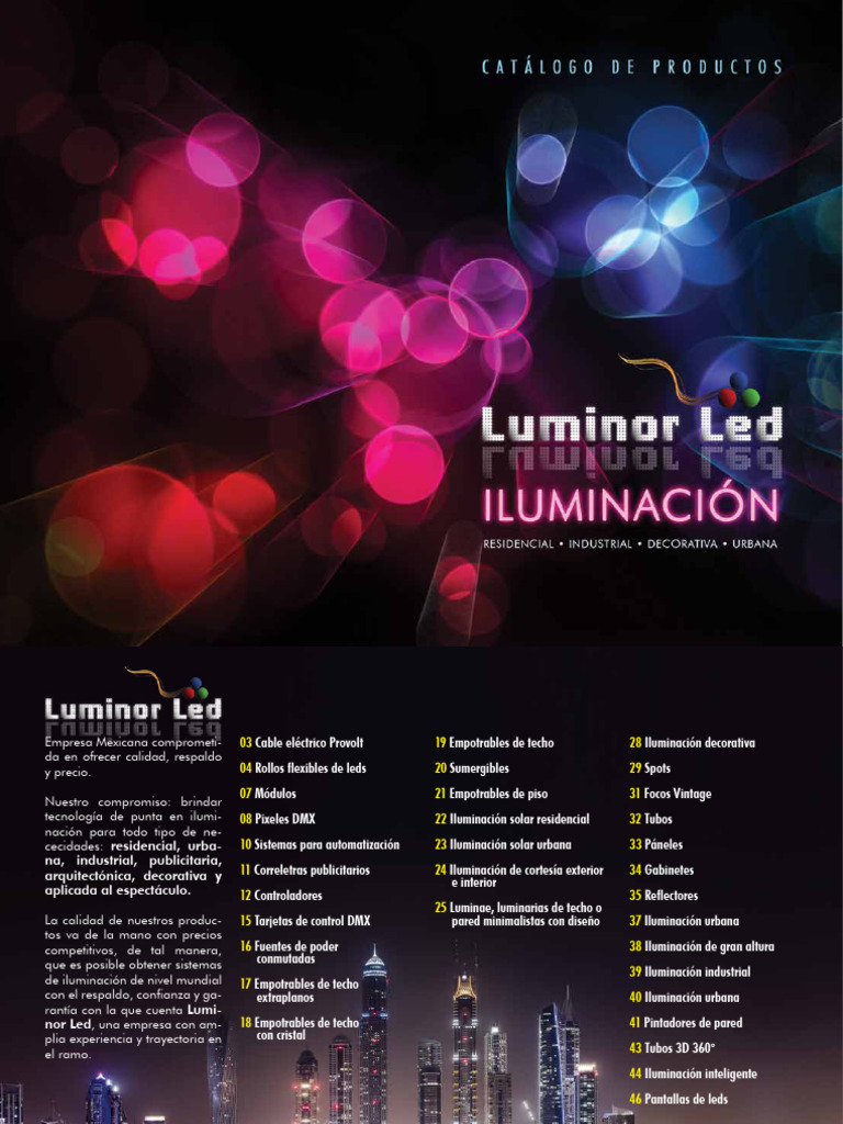 Catalogo Iluminacion Luminor Led | PDF | Diodo emisor de luz | Píxel
