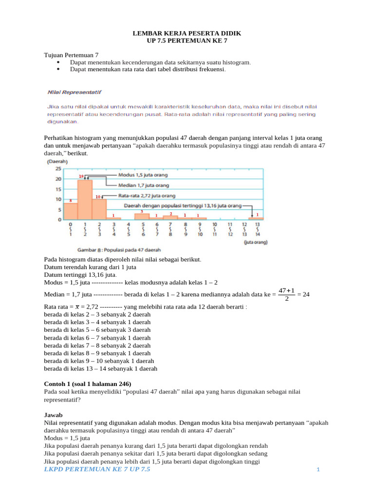 Analisis Histogram dan Rata-rata Data | PDF