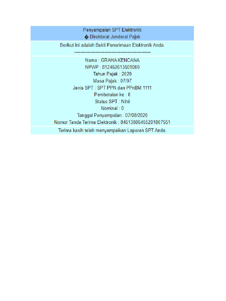 PAJAK BLN 7 Contoh | PDF