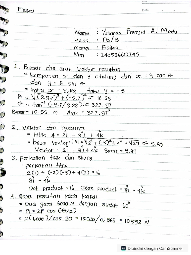 Yohanes F. A. Modu - 240536615745 - Tugas Fisika 2 | PDF