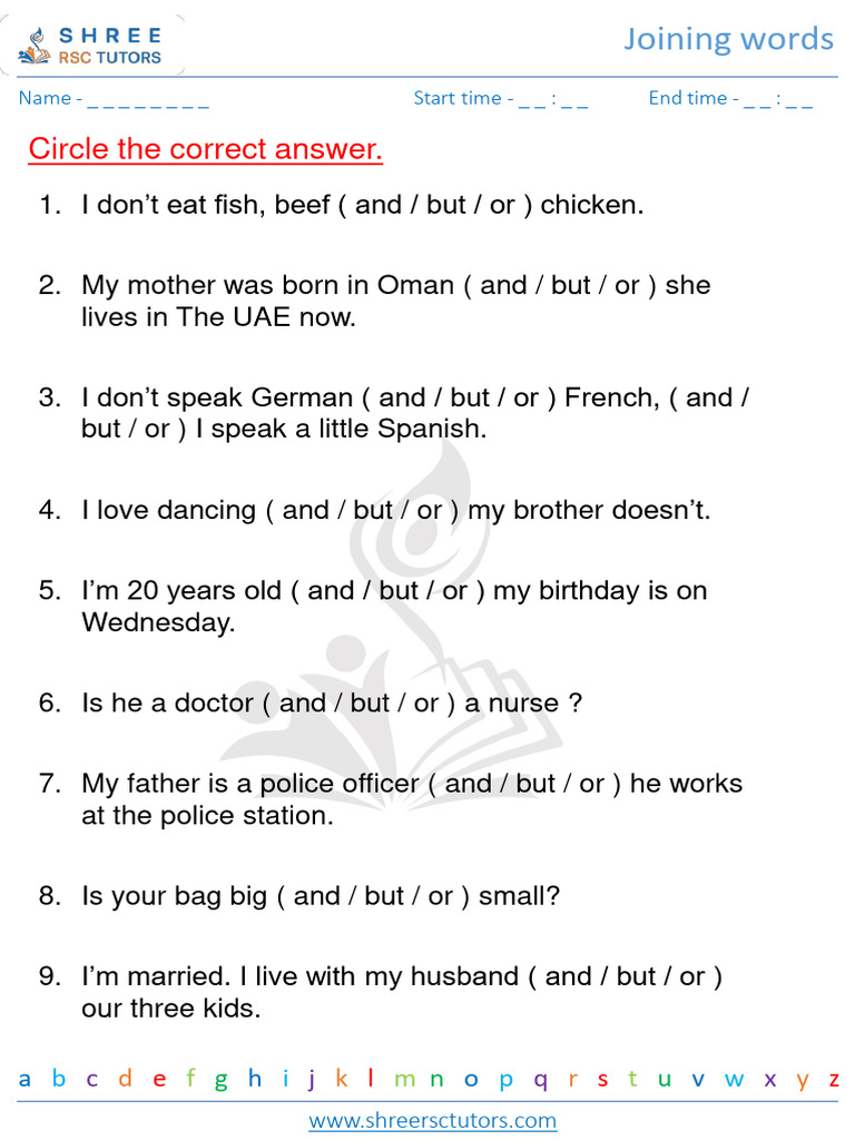 Joining Words 1 | PDF