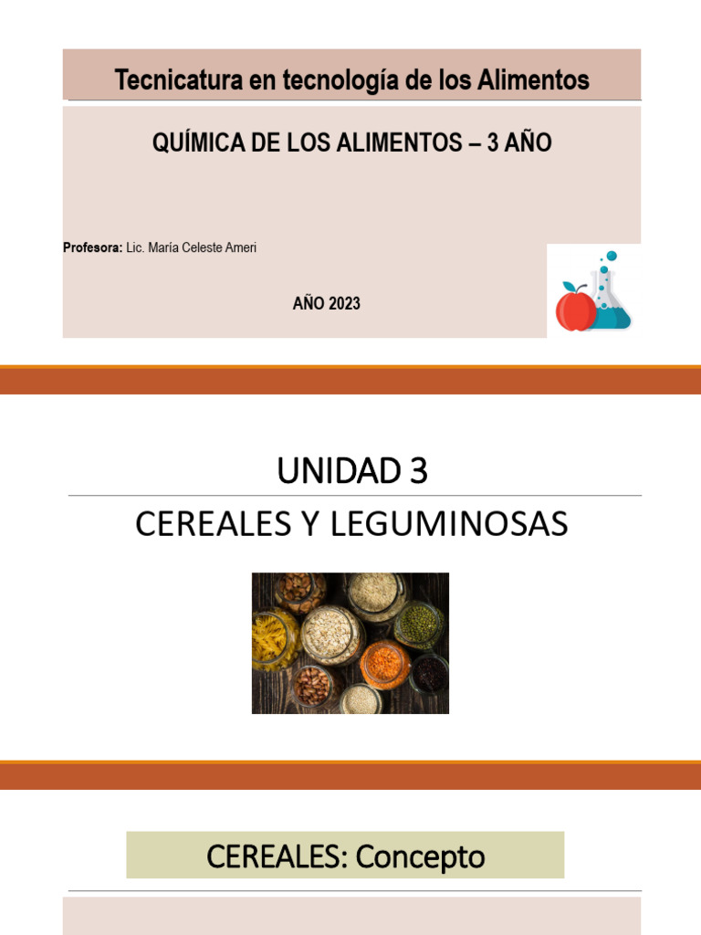 Química de Cereales y Leguminosas | PDF | Almidón | Cereales