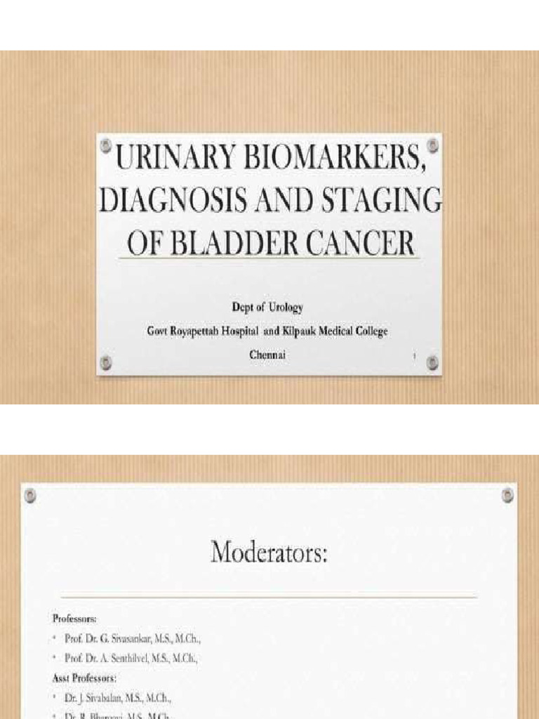 Bladder Carcinoma - Urinary Biomarkers Diagnosis and Staging | PDF