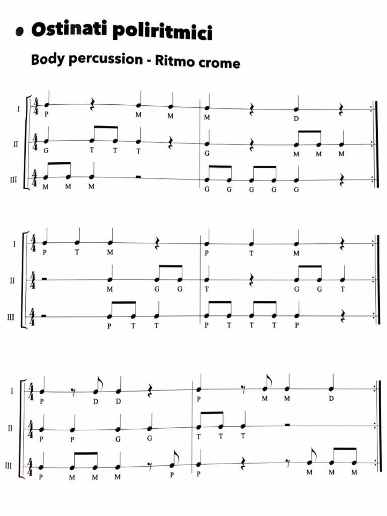Irish Body Percussion Patterns | PDF