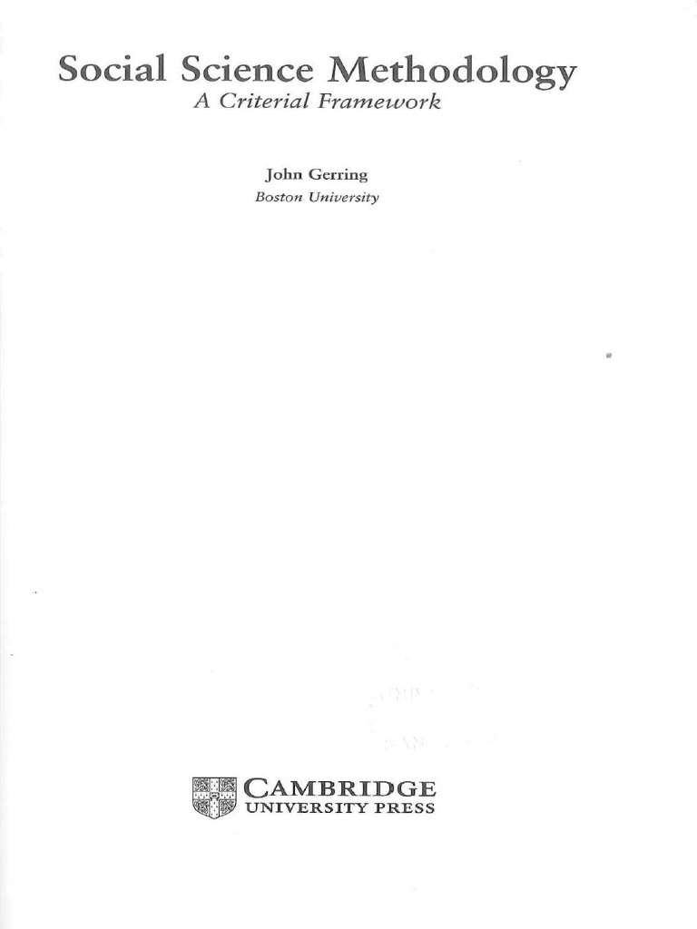 Gerring, J. Social Science Methodology. Cap. 6 | PDF | Cognition | Science