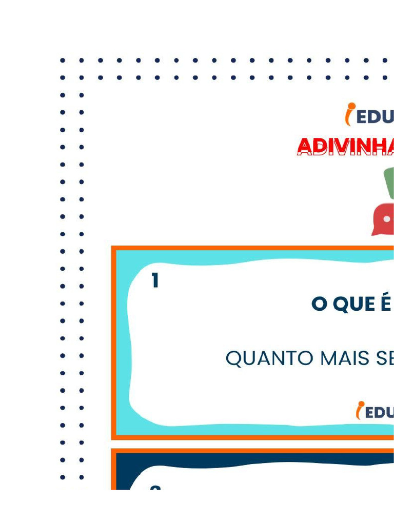 Adivinhas Infantis Divertidos para Imprimir | PDF