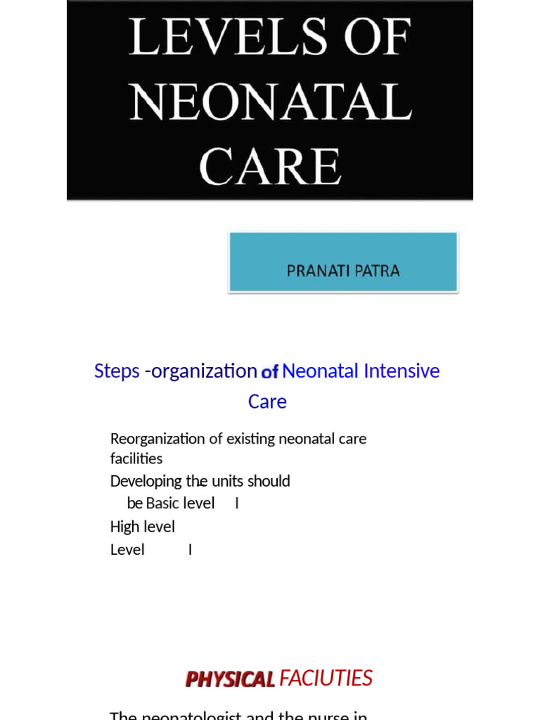 Levels of Neonatal Care | PDF | Neonatal Intensive Care Unit | Medical ...