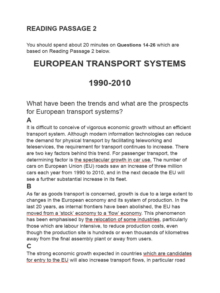 Trends in European Transport Systems | PDF | Transport | Road