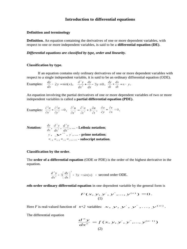 Understanding Differential Equations | PDF | Ordinary Differential Equation | Equations