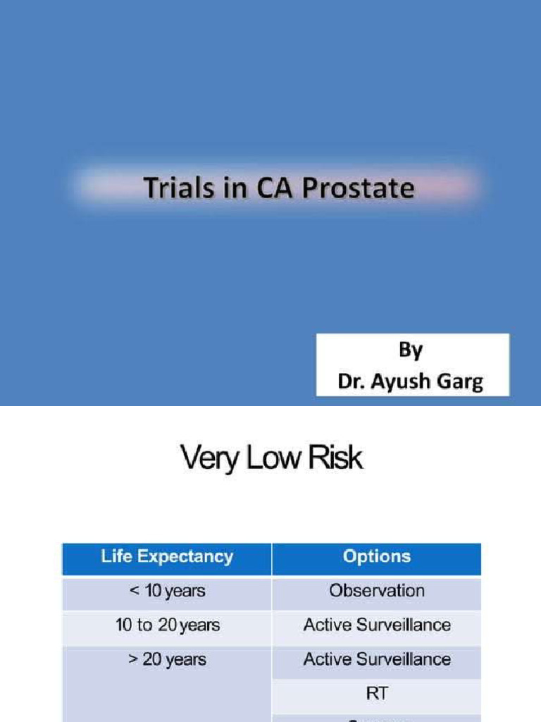 Clinical Trials in Carcinoma Prostate | PDF