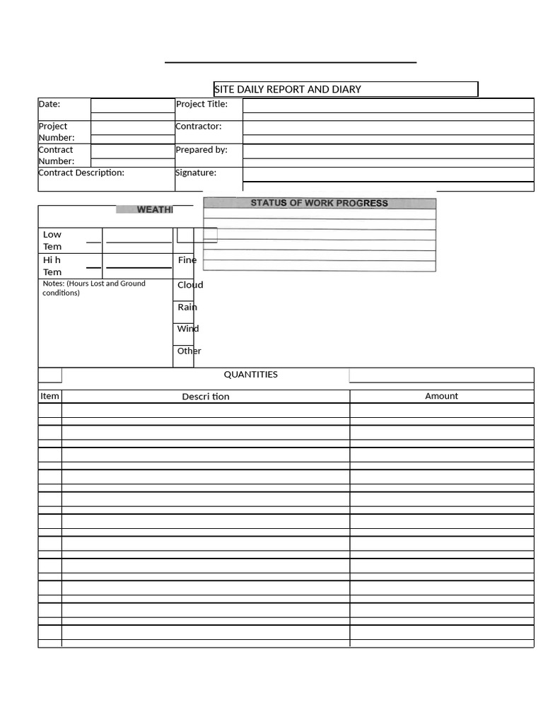 Site Report Template - 121558 | PDF