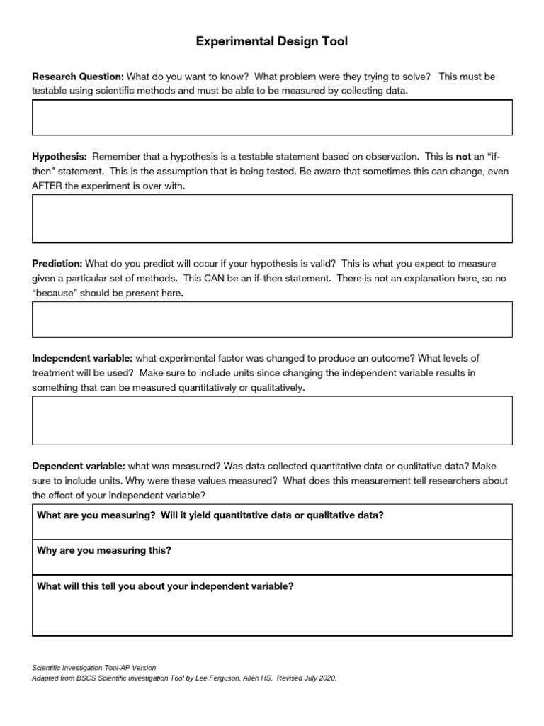 Dawson Fess - Scientific Method Tool | PDF | Scientific Method | Quantitative Research