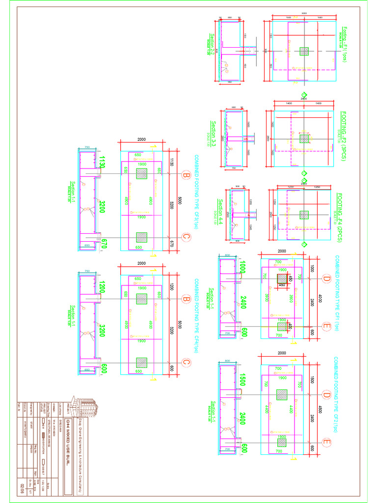 Structural Footing Drawings for Ayantu Emiru | PDF