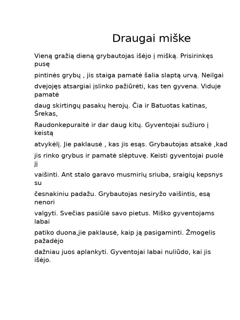 Draugai Miške | PDF