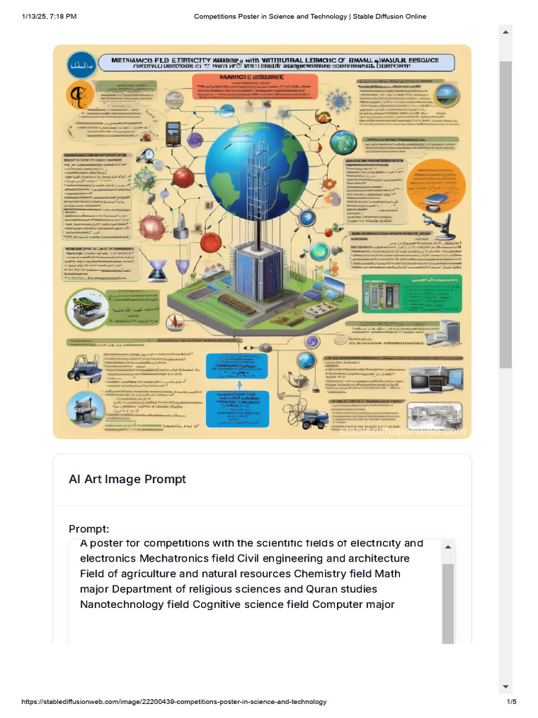 Competitions Poster in Science and Technology - Stable Diffusion Online ...