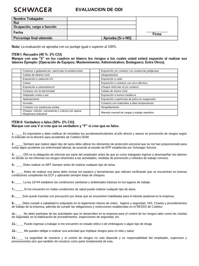 PRUEBA ODI AGOSTO 2024 | PDF