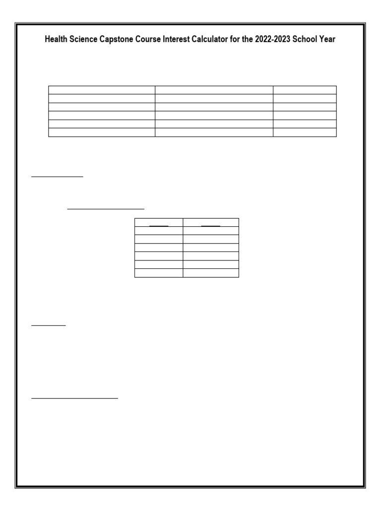 Health Science Calculator 2022-2023 FINAL | PDF | Emergency Medical ...
