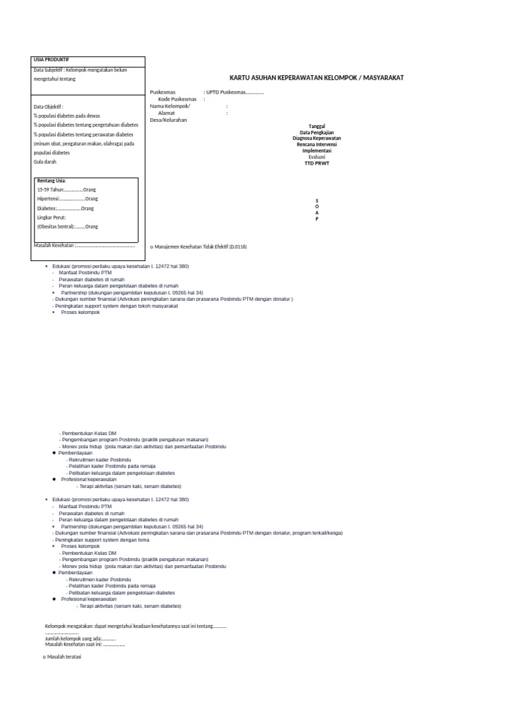 SAK Kelompok DM Dewasa | PDF