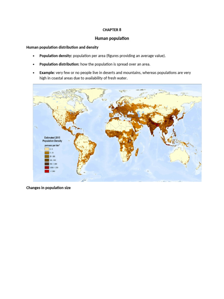 CHAPTER 8 Human Population | PDF | Human Migration | Poverty