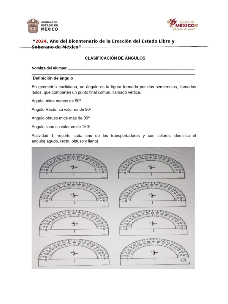 Actividad 1 - Angulos | PDF