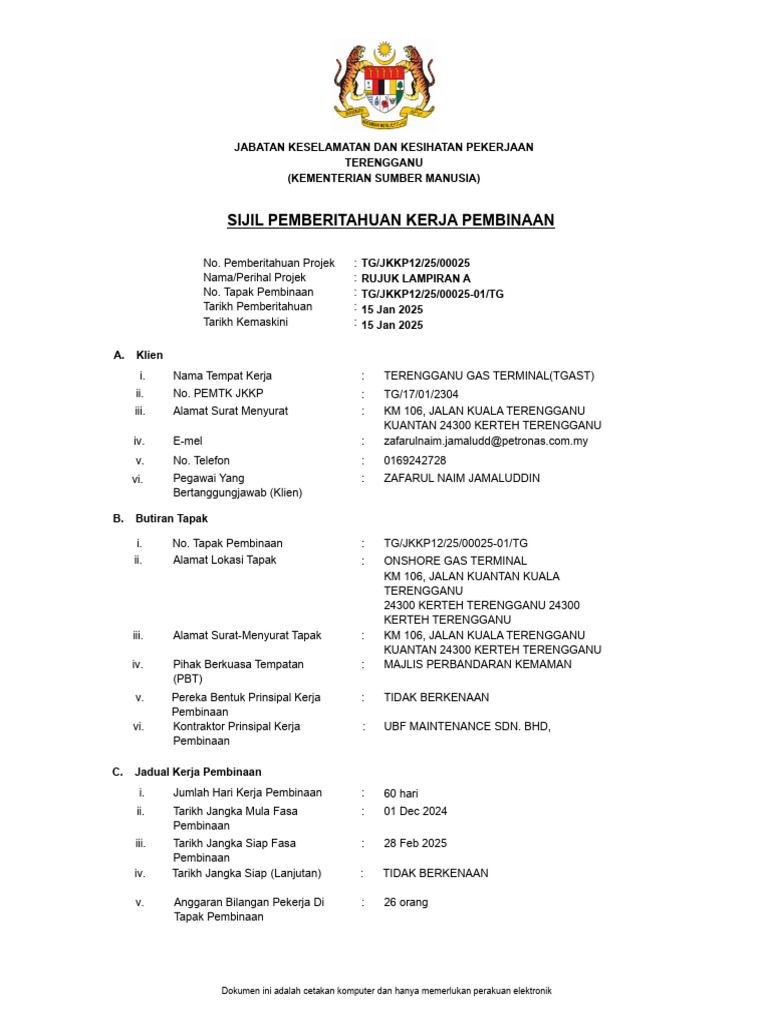 Surat Tapak Water Evacuation | PDF