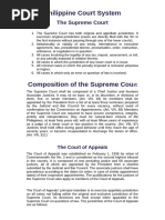Philippine Judicial System Overview | PDF | Courts | Public Law