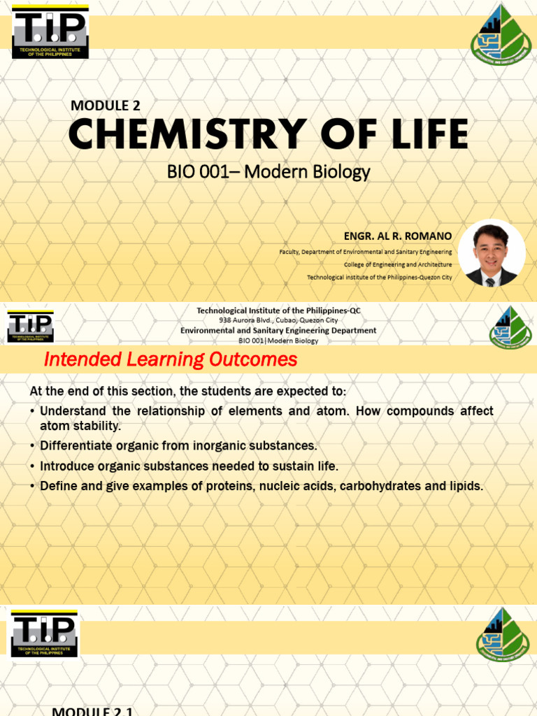 Module 2-Chemistry of Life | PDF | Carbohydrates | Enzyme